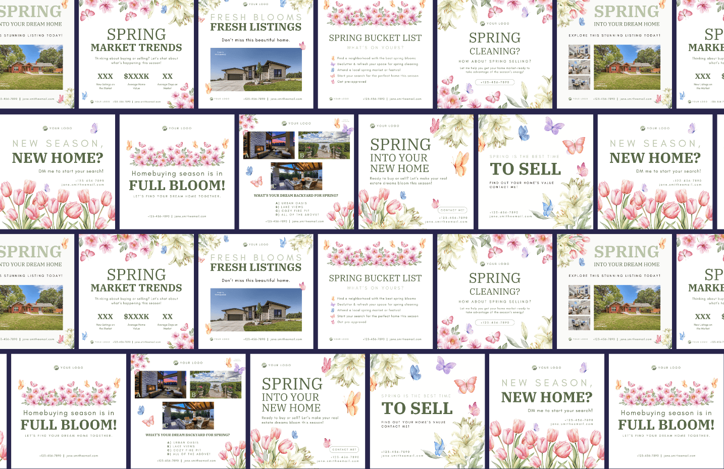 Free Real Estate Spring Social Media Templates - Virtuance