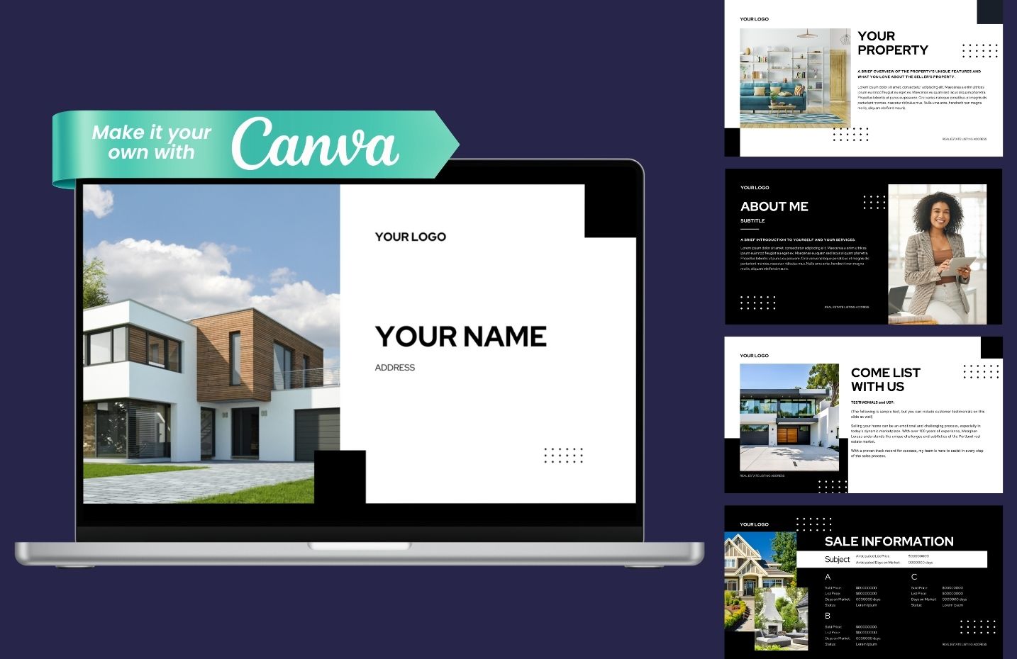 Modern Listing Presentation Template | Customize in Canva - Real Estate ...